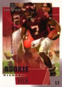 2001 upper deck mvp #283 michael vick rc rookie football trading card atlanta falcons