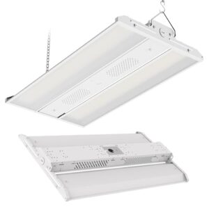 hyperlite 2ft linear high bay led lights, upgraded 165w 23,100lm(140lm/w) led shop light, 100-277v, 1-10v dim, 5000k daylight led high bay light for warehouse workshops, ul listed, 2 pack