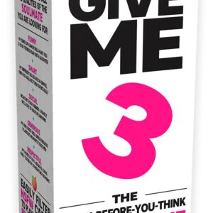 GIVE ME 3 - Fast Paced and Hilarious 10 Second Rule Adult Party Games | 2+ Players | Card Game for Adults | Travel Game | Board Game for Parties and Game Nights