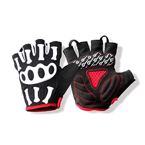 SPAKCT Half Finger Cycling Gloves Road Mountain Bike Gloves for Mens Teen Boys CL006 (L)