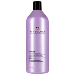 pureology hydrate moisturizing conditioner | for medium to thick dry, color treated hair | sulfate-free | vegan