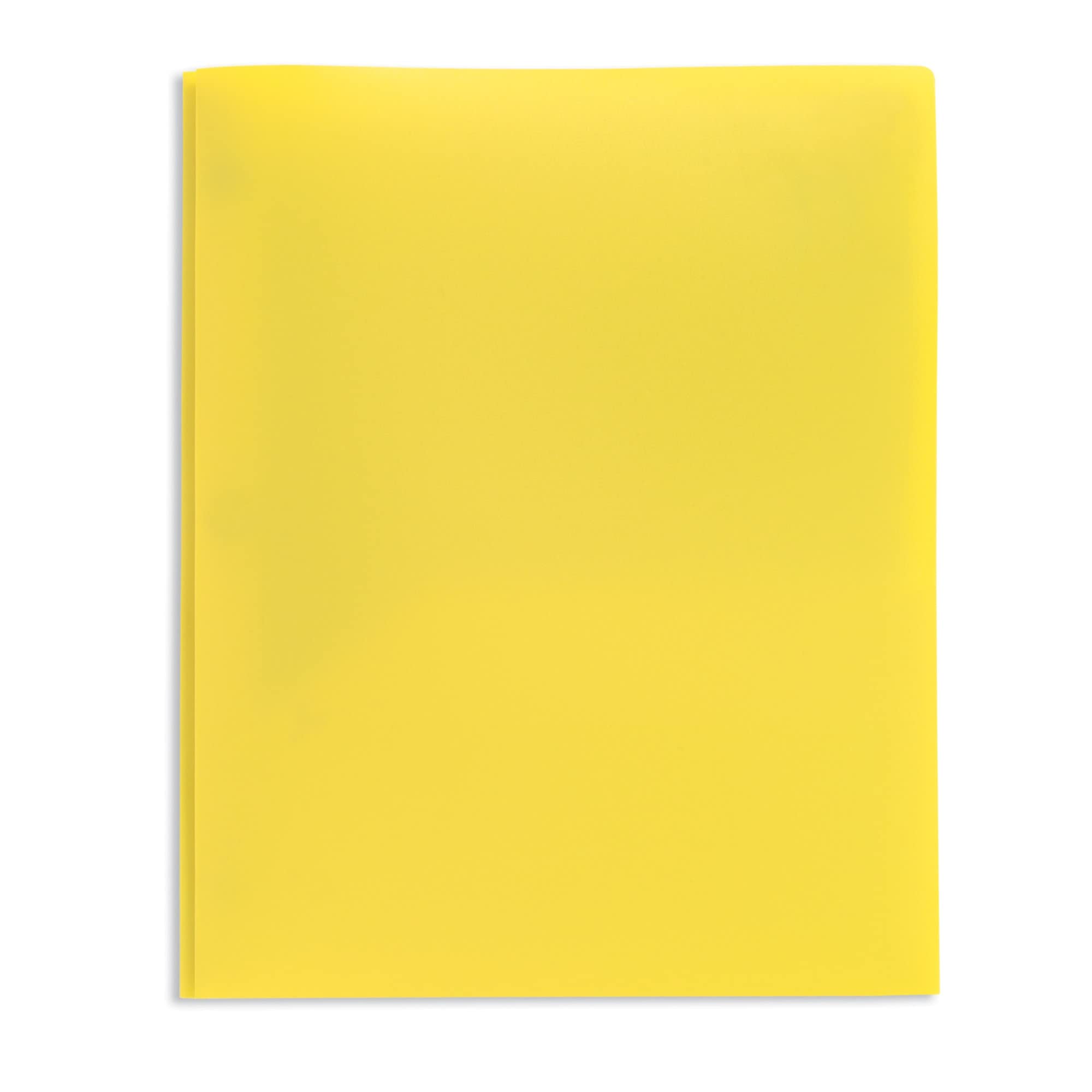 Office Depot® Brand School-Grade 3-Prong Poly Folder, Letter Size, Yellow