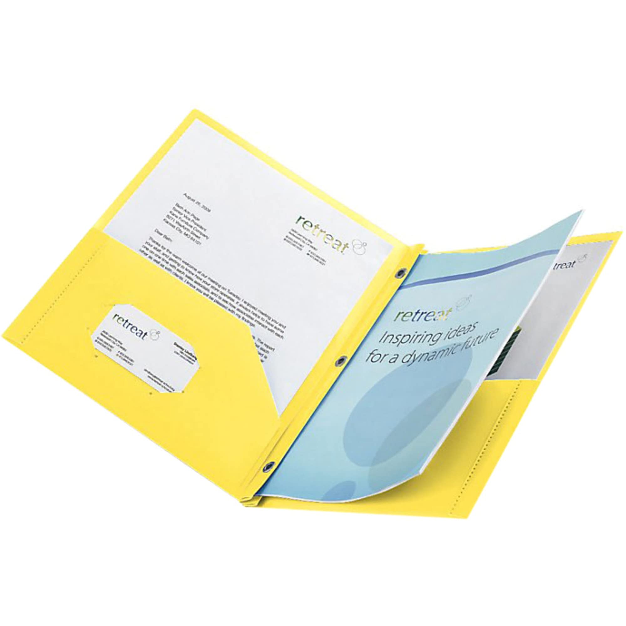 Office Depot® Brand School-Grade 3-Prong Poly Folder, Letter Size, Yellow