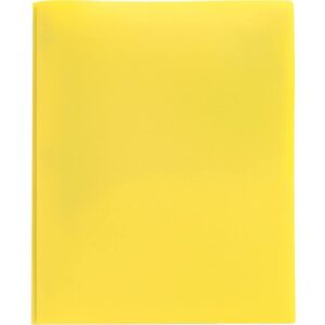 Office Depot® Brand School-Grade 3-Prong Poly Folder, Letter Size, Yellow