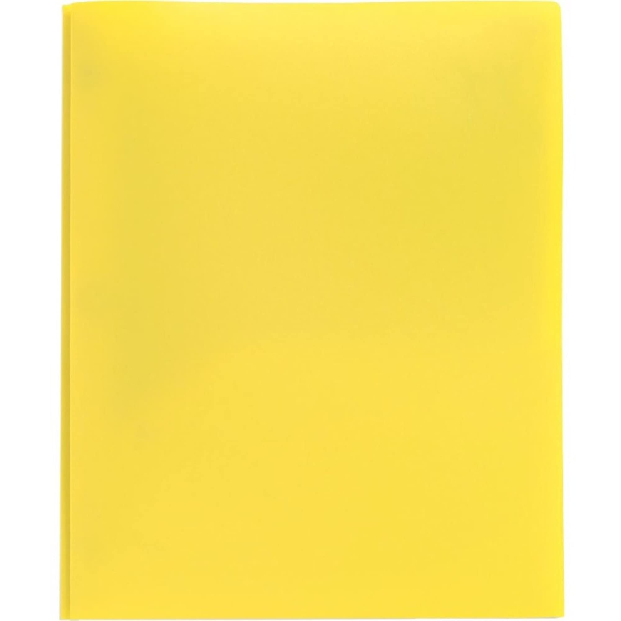 Office Depot® Brand School-Grade 3-Prong Poly Folder, Letter Size, Yellow