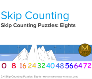 skip counting puzzles: eights