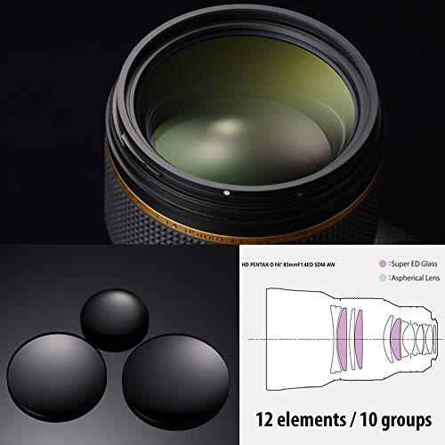 Pentax HD PENTAX-D FA★85mmF1.4ED SDM Prime Telephoto lens New-generation, Star-series lens Latest PENTAX Lens coating technologies Extra-sharp, high-contrast images Free of flare and ghost images