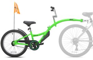 kazam co-pilot bike trailer, green, 20 inch