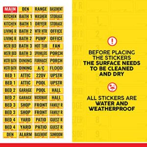 Linelax Circuit Breaker Box Labels – 129 Weatherproof Fuse Box Stickers