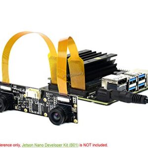 XYGStudy IMX219-83 Stereo Binocular Camera Sensor Module 3280x2464 8MP AI Depth Stereo Vision Dual IMX219 Supports Raspberry Pi 5 RPi CM3/CM3+ Compute Module POE IO Board/Jetson Nano B01