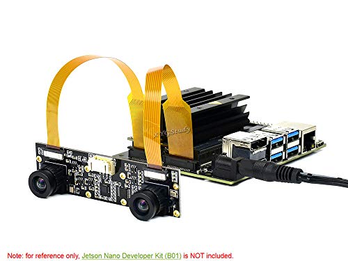 XYGStudy IMX219-83 Stereo Binocular Camera Sensor Module 3280x2464 8MP AI Depth Stereo Vision Dual IMX219 Supports Raspberry Pi 5 RPi CM3/CM3+ Compute Module POE IO Board/Jetson Nano B01