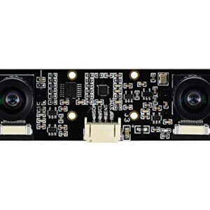 XYGStudy IMX219-83 Stereo Binocular Camera Sensor Module 3280x2464 8MP AI Depth Stereo Vision Dual IMX219 Supports Raspberry Pi 5 RPi CM3/CM3+ Compute Module POE IO Board/Jetson Nano B01