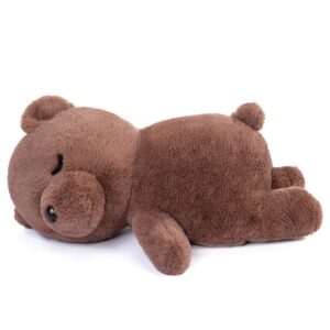 tezituor big teddy bear stuffed animals plush toy, soft sleeping teddy bear plush pillow, cute brown stuffed koala bear toy for kids, 20 inch