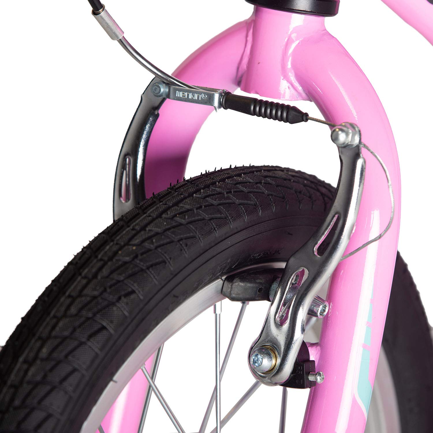 KNUS Scooter for Youth and Adults-16-Inch Front Wheel,12-Inch Rear Wheel/Front and Rear Caliper Brakes/Pink…