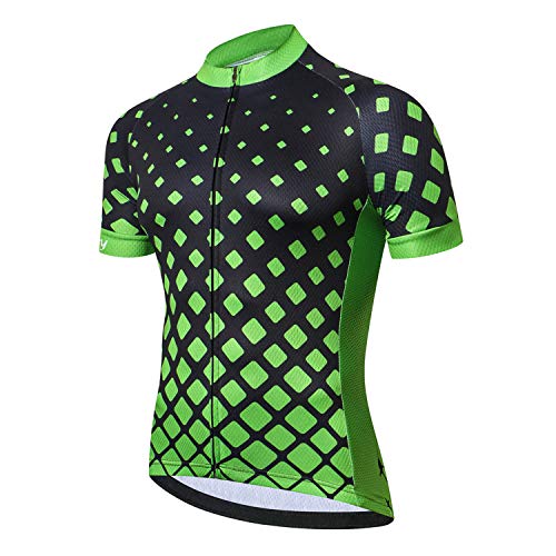 PSPORT Men's Cycling Jersey Short Sleeve Bike Shirts Summer Bicycle Clothing Reflective