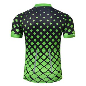 PSPORT Men's Cycling Jersey Short Sleeve Bike Shirts Summer Bicycle Clothing Reflective