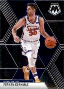 2019-20 panini mosaic #199 furkan korkmaz philadelphia 76ers basketball card