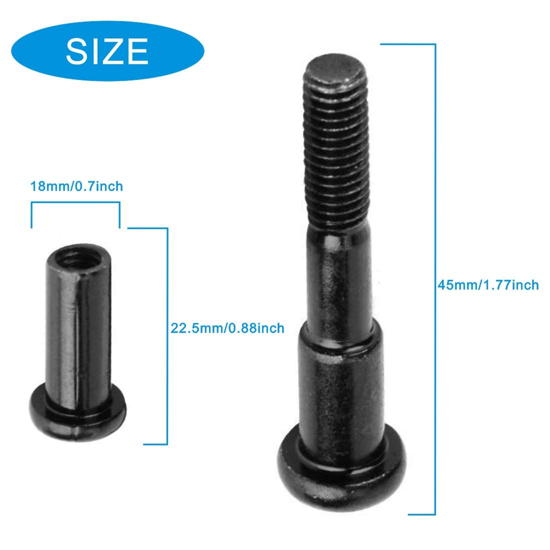 Tinkel Fixed Bolt Screw Folding Shaft Locking Screw Compatible for Xiaomi M365 1S Electric Scooters Folding Place Fixed Bolt Replacement Parts