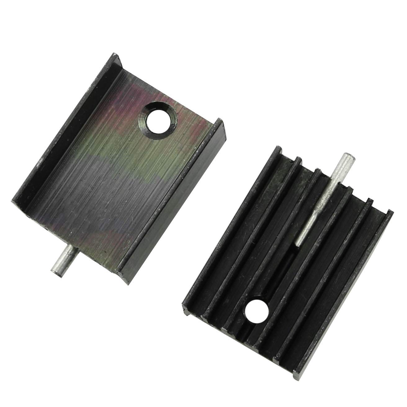 JCBIZ 12pcs TO220 Black Aluminum Heat Sink Transistor Radiator or TO220 Cooler Cooling