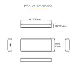 StarTech.com USB-C 10Gbps M.2 NVMe PCIe SSD Enclosure - Rugged Aluminum External M.2 PCIe M-Key Case IP67 Rated - 1GB/s Read/Write - Supports 2230/2242/2260/2280 - TB3 Compatible - Mac/PC (M2E1BRU31C)