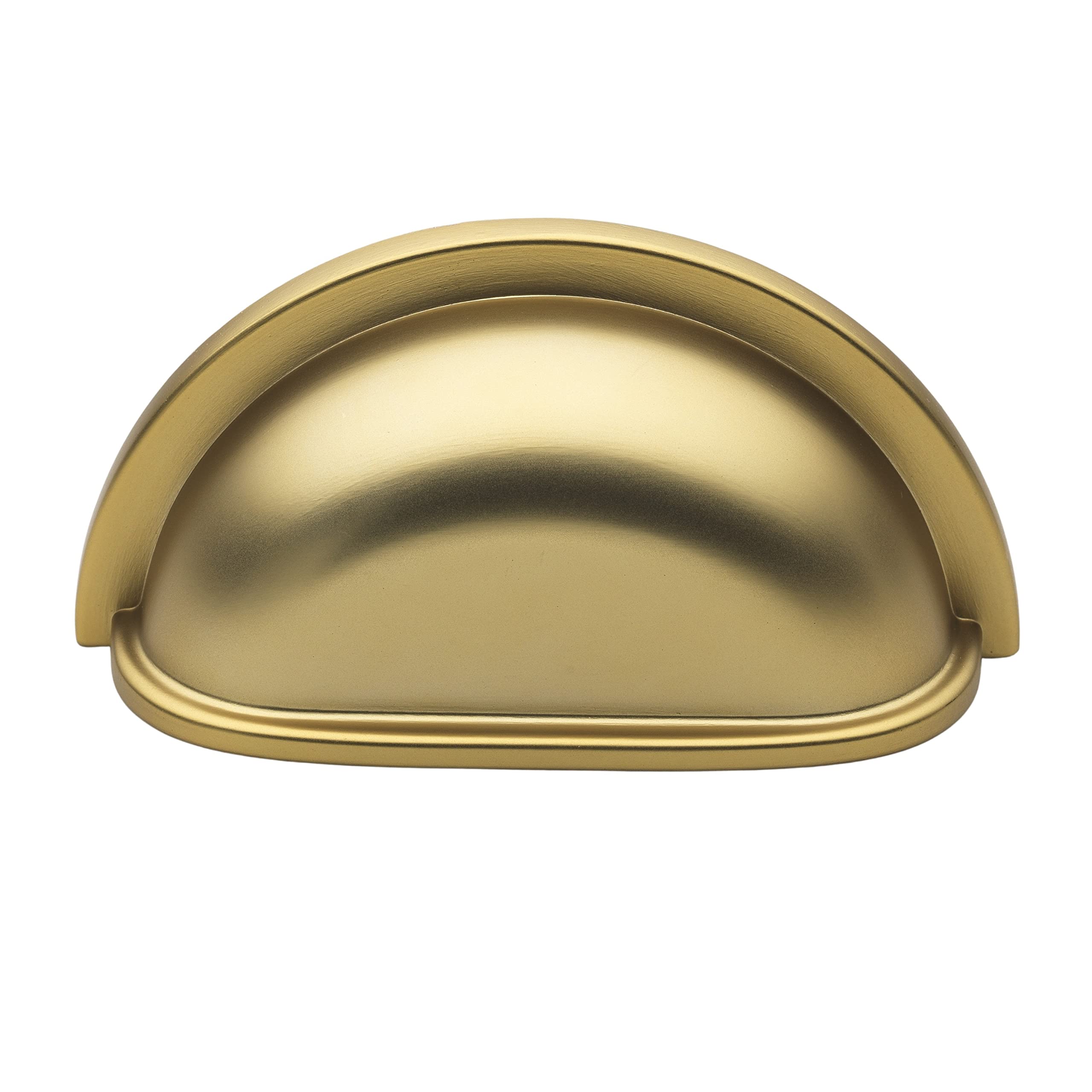 GlideRite 3 in. Center Classic Bin Cup Cabinet Handle Pulls, Brass Gold, Pack of 10