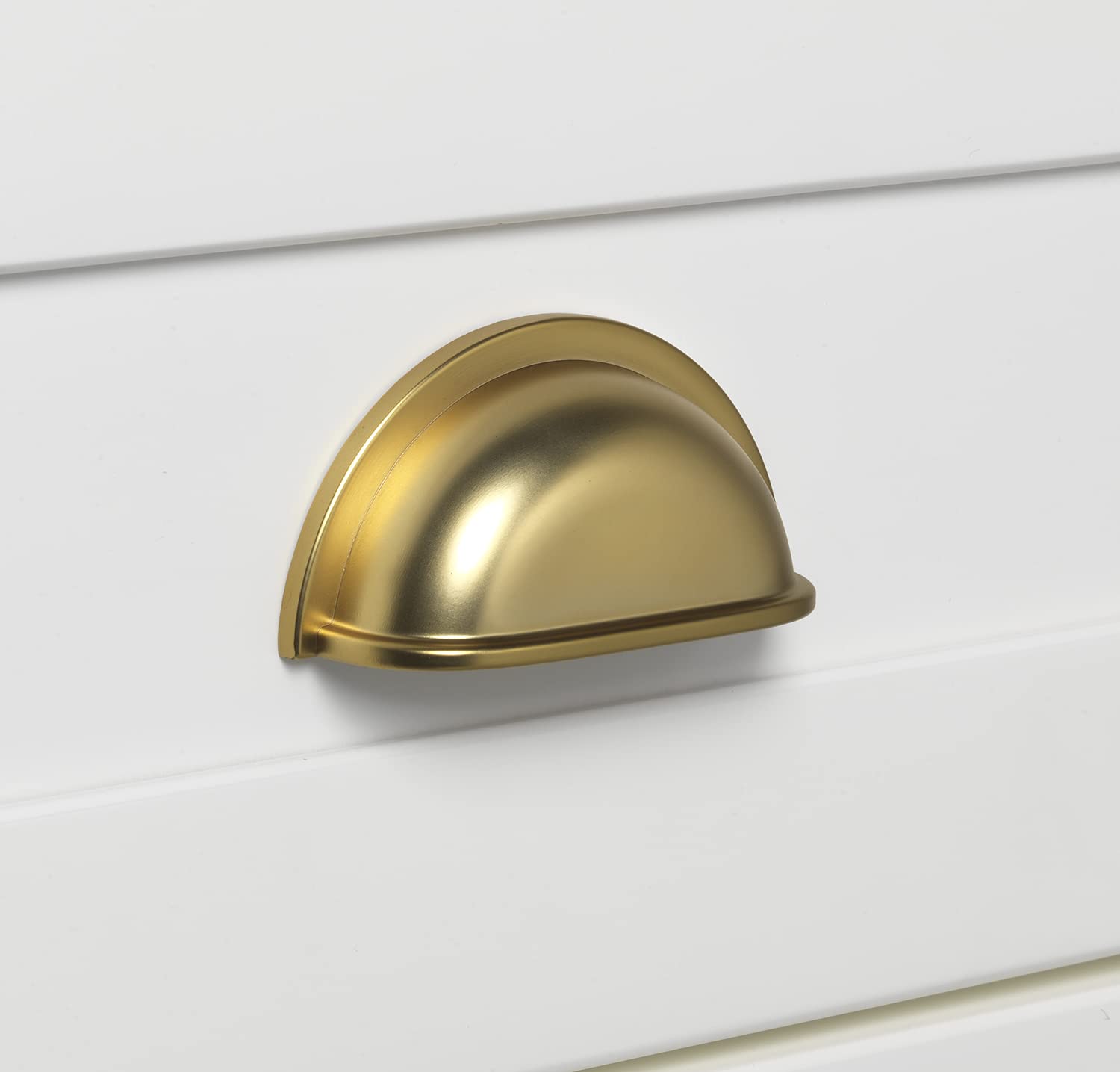 GlideRite 3 in. Center Classic Bin Cup Cabinet Handle Pulls, Brass Gold, Pack of 10