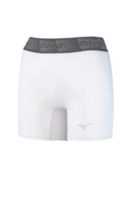 mizuno women's aero vent padded sliding short, white, medium