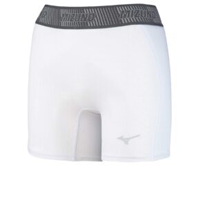 Mizuno Women's Aero Vent Padded Sliding Short, White, Medium