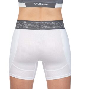 Mizuno Women's Aero Vent Padded Sliding Short, White, Medium