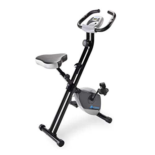 Stamina Folding Exercise Bike 182 - Foldable Exercise Bike with Smart Workout App, Stationary Bike for Home Workout - Up to 250 lbs Weight Capacity Black