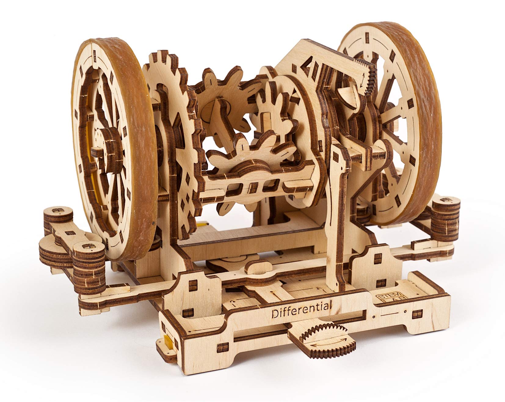 UGEARS STEM Differential Model Kit - Creative Wooden Model Kits for Adults, Teens and Children - DIY Mechanical Science Kit for Self Assembly - Unique Educational and Engineering 3D Puzzles with App