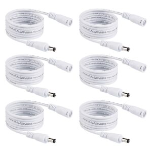 torchstar 4ft extension cable, for led recessed lighting with junction box, slim downlights, ultra-thin lights accessories, ul listed interconnect cord, pack of 6