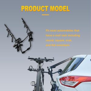 OCPTY Rooftop Rack Bike Carrier 2-Bikes Rack Trunk Mount Rack for Car SUV Truck Van Set of 1 Bike Roof Rack