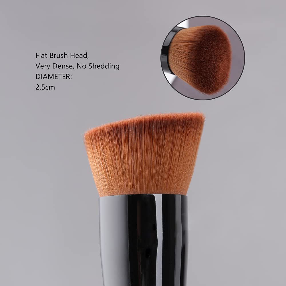 Foundation Brush, Flat Top Kabuki Foundation Brush for Liquid Makeup, Cream, Powder, Travel Size Face Foundation Blending Makeup Brushes (131)