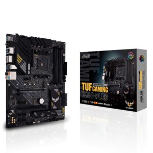 asus tuf gaming b550-plus amd am4 zen 3 ryzen 5000 & 3rd gen ryzen atx gaming motherboard (pcie 4.0, 2.5gb lan, hdmi 2.1, bios flashback, usb 3.2 gen 2, addressable gen 2 rgb header and aura sync)