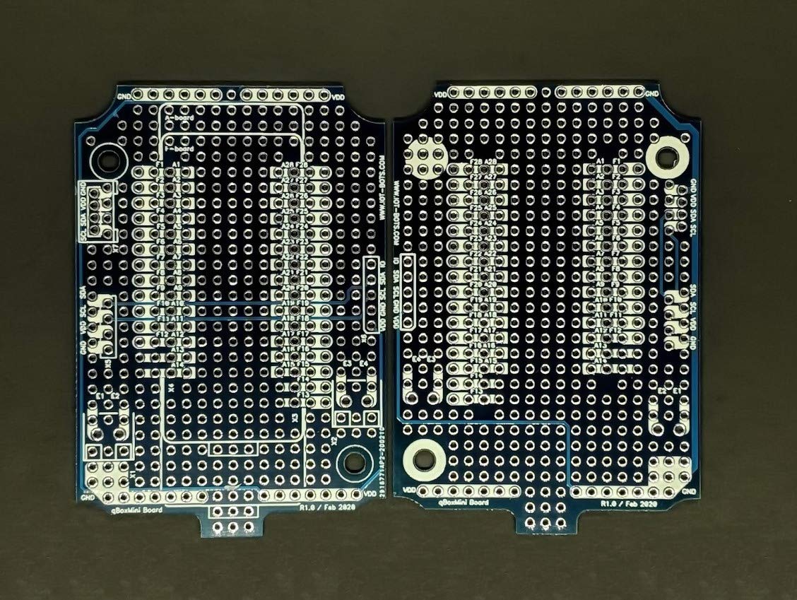 qBoxMini DIY IOT Enclosure Plus Kit (One SMA), IOT Enclosure for Arduino MKR Feather ESP32 Cellular LoRa WiFi Board, Waterproof IP65 Enclosure with Glands, prototyping PCB, connectors Set and SMA