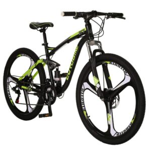 EUROBIKE Mountain Bike Men 27.5 Adult 18 inch Frame 3 Spoke Wheel (Yellow)