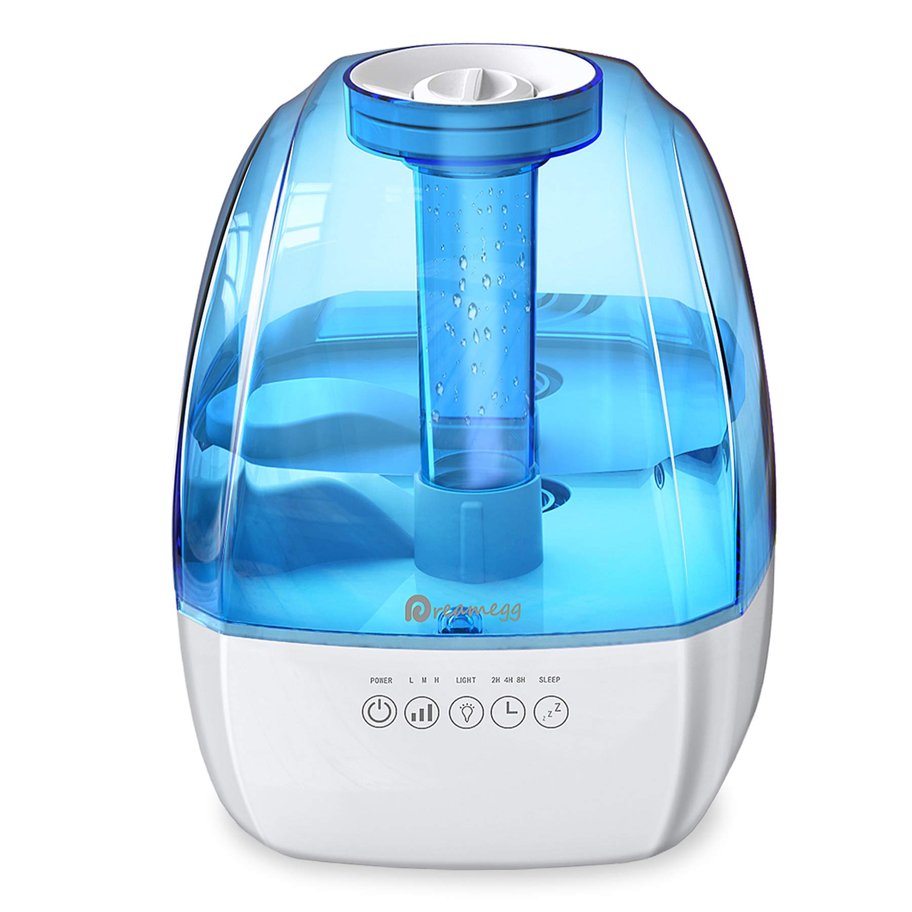 Cool Mist Humidifier - 4.5L Ultrasonic Humidifiers for Bedroom, Quiet Humidifier Large Room with 3 Mist Levels, Sleep Mode, Smart Timer, Night Light, All Night Moisture Humidifier for Baby Home Office