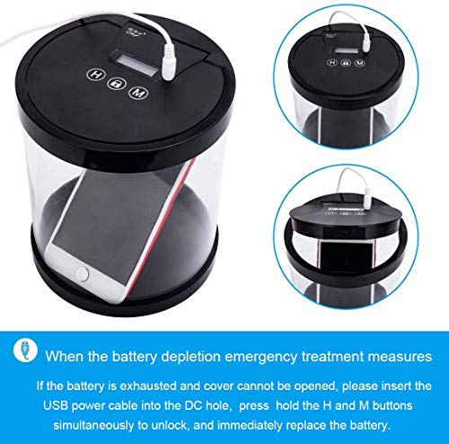 Timer Lock Container,Multi-Function Phone Time Lock Box, to Prevent Dependence on Smartphone ,Ideal for Quitting Smoking, Wine, Candy, Excessive Playing of Smartphones and Games