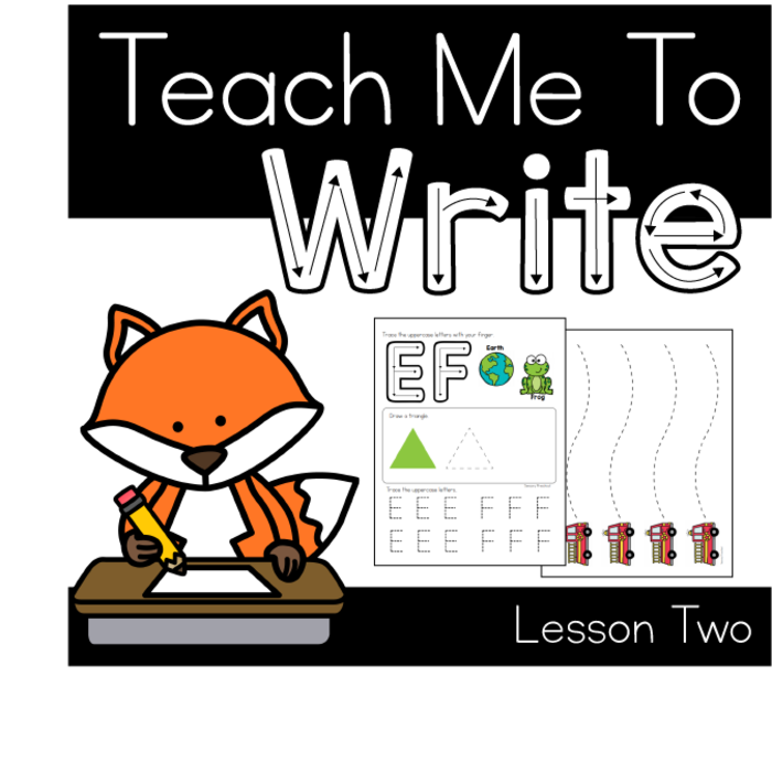 Teach Me to Write | Uppercase E & F (Alphabet, Letters)