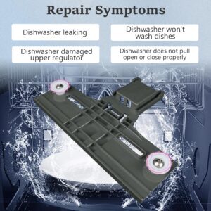 Romalon 2024 Upgraded W10350375 Dishwasher Upper Rack Adjuster Parts 1.2in Dia Wheels W10712395 AP5957560 3516330 AP595756 fit for Kenmore 665 Whirlpool Dishwasher WDT750SAHZ0 WDT730PAHZ0 2 Pack