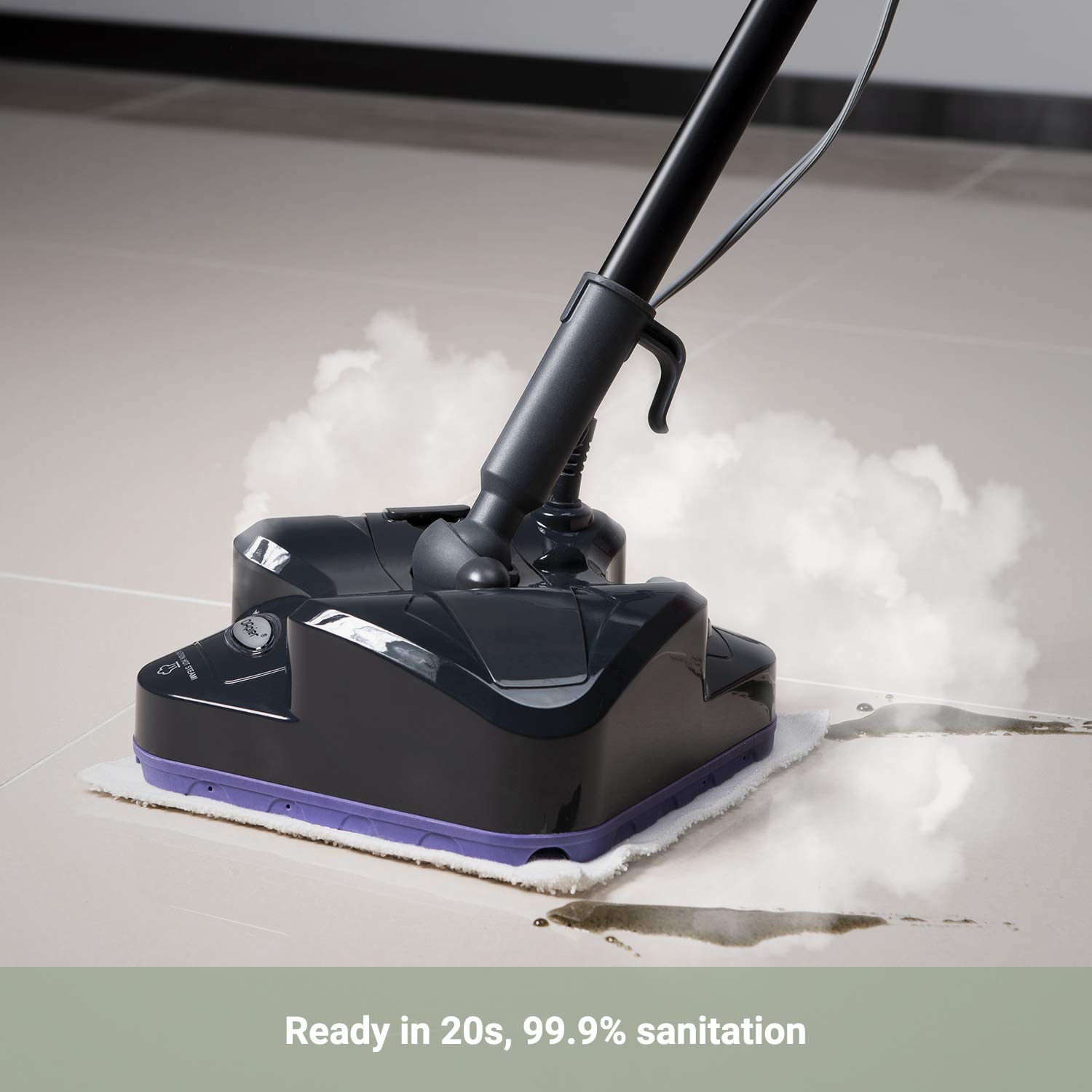 OApier S8 Steam Mop, Floor Steam Cleaner for Hardwood and Tile, Laminate, Vinyl, 360 Degree Swivel Head, 20 ft Power Cord