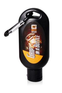 mute liquid athletic chalk with rosin, 50 milliliter carabiner