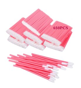 650pcs disposable lip gloss applicators make up brush lipstick wands makeup applicators brushes applicator tool makeup beauty tool kits disposable lip brushes tool kits pink