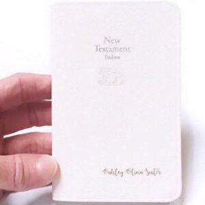 Pacidoodle Personalized Baby Bible Engraved with Baby's Name (White)