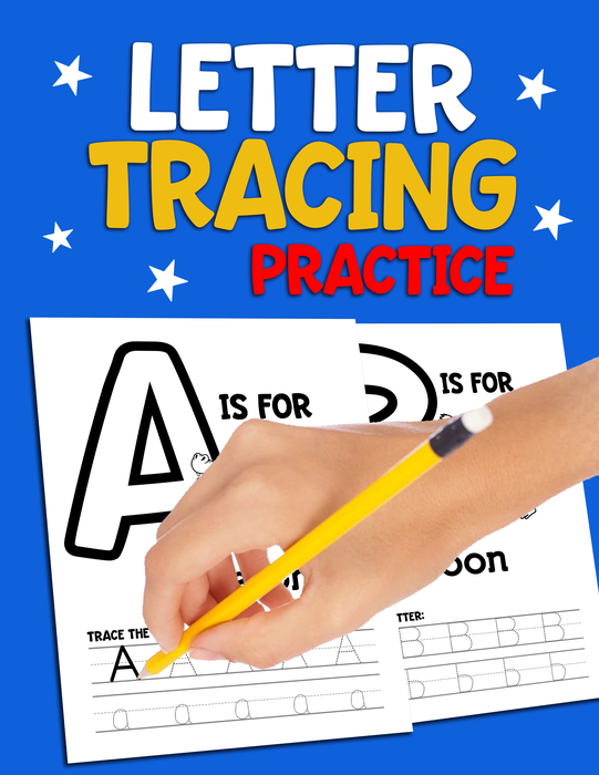 Handwriting and Letter Tracing Practice Worksheets with Cute Animals