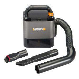 worx wx030l.9 20v power share cordless cube vac compact vacuum, bare tool only, black