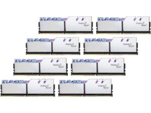 g.skill trident z royal series (intel xmp) ddr4 ram 256gb (8x32gb) 3200mt/s cl16-18-18-38 1.35v desktop computer memory udimm - silver (f4-3200c16q2-256gtrs)