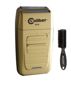 caliber rpg shaver close cutting foil shave lithium ion battery - bundled with beauwis blade brush