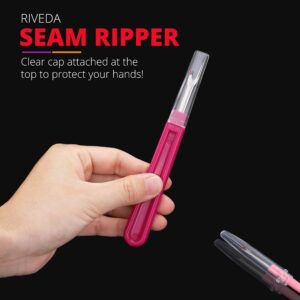 Seam Ripper 2 Pack - Thread Cutter and Threadripper for Crafting Notions & Quilting - Seam Rippers for Sewing, Unpicker Sewing Accessories and Supplies for Needlework, DIY Craft